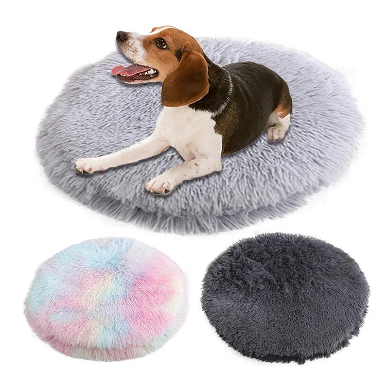 Plush-Pet-Bed-Mats-Round-Cat-Dog-Bed-Kitty-Puppy-Soft-Fleece-Pet ...
