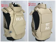 러시아 특수 부대 6B13 방탄복 분리형 칼라, 크기 조절 킬라 버전, 블랙 행거와 일치 가능