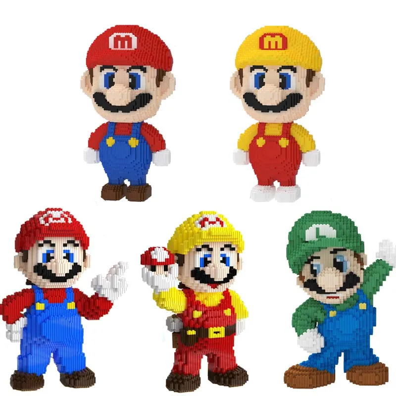 Xinz-Super-Mario-Bros-Connection-Building-Blocks-Big-Mario-30-50cm-DIY ...