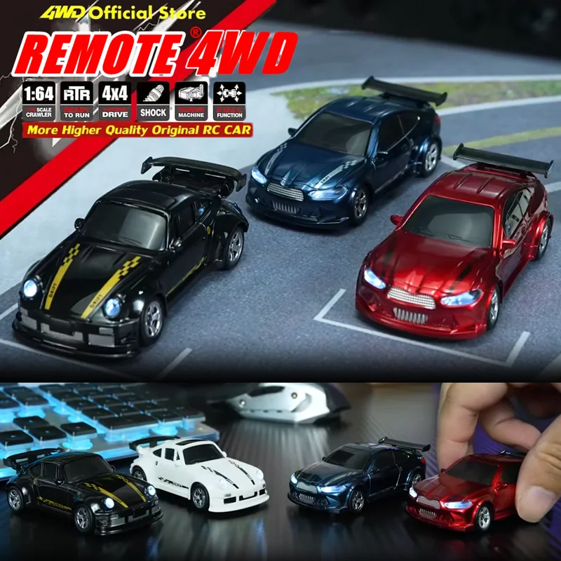1/64 oder 1/43 Mini Drift RC Auto 4WD ferngesteuertes Rennfahrzeug mit ...