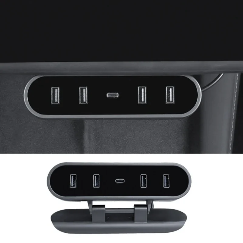 For-Tesla-Model-3-Model-Y-Docking-Station-HUB-Under-Screen-4-USB-Shunt ...