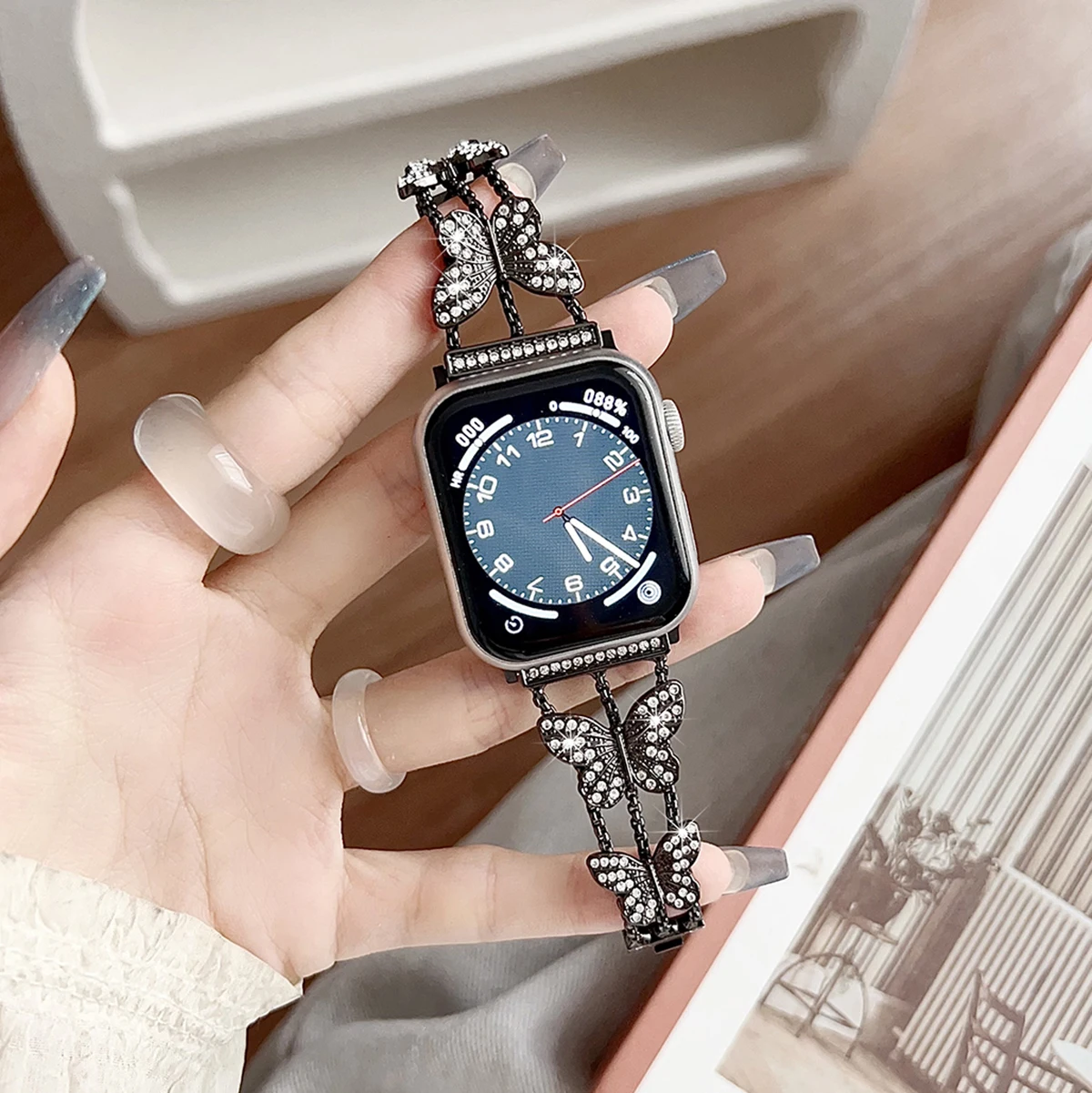 Women-Diamond-Strap-for-Apple-Watch-10-Band-46mm-45mm-40mm-41mm-44mm ...