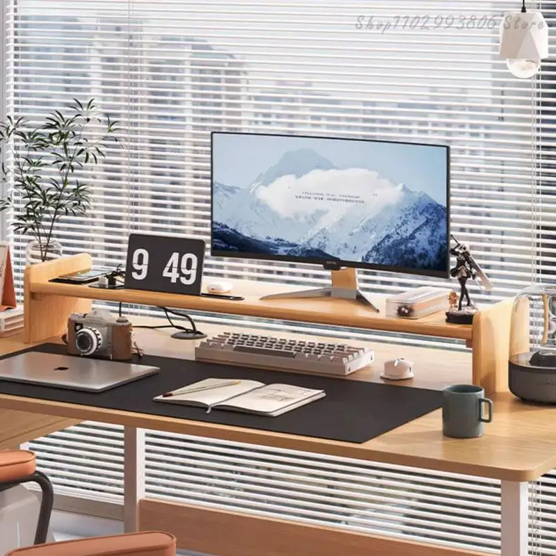 Recommend-Wooden-Desktop-Computer-Monitor-Heightening-Frame-Black ...