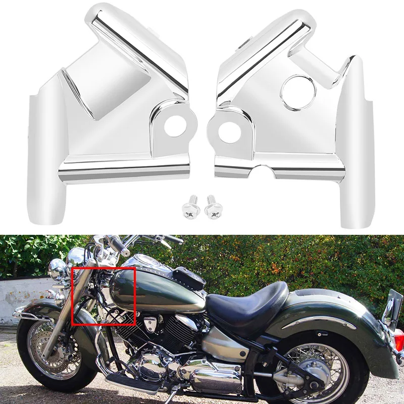Motorcycle Chrome Front Cowl Neck Cover Frame Cover Side Faring Guard ...