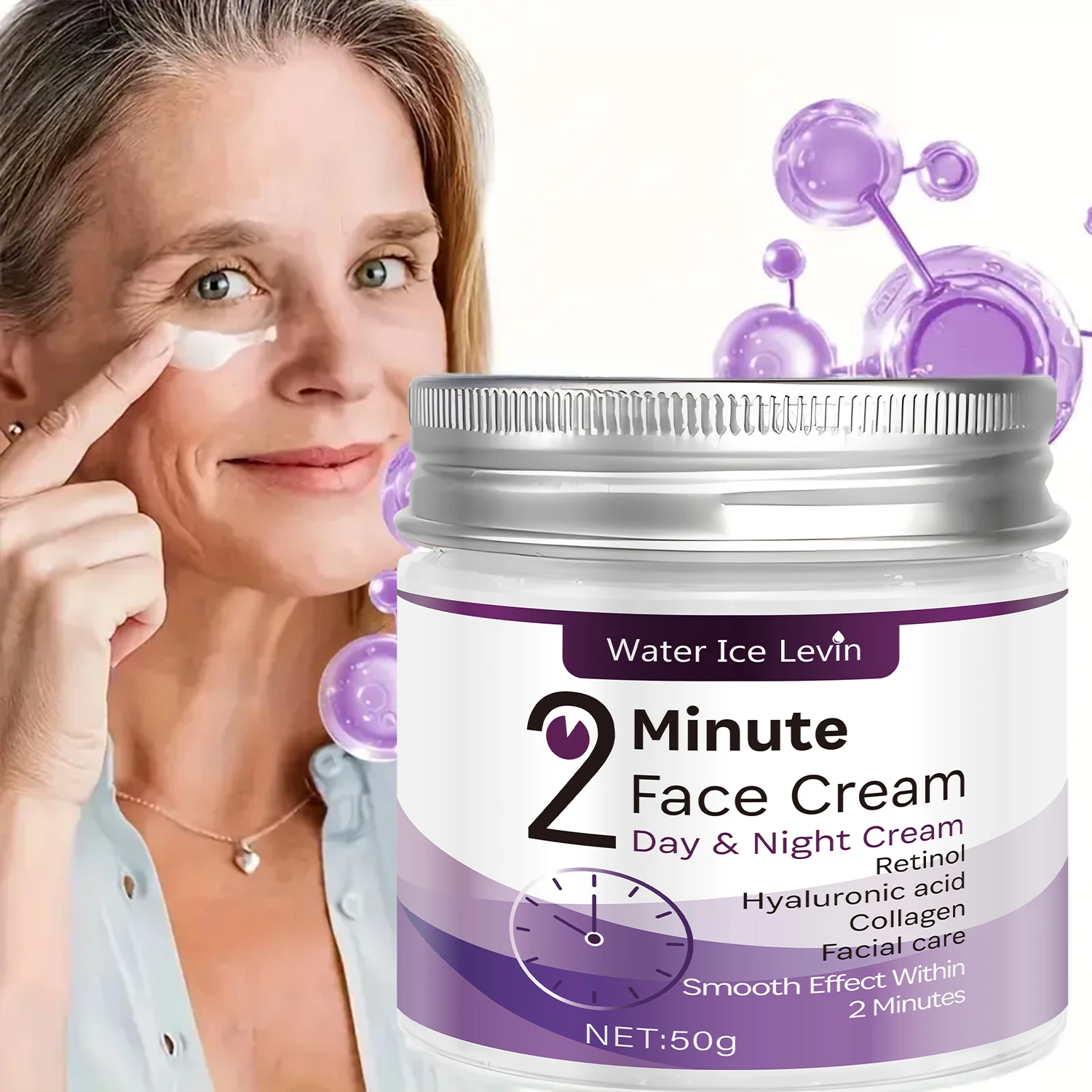 Water Ice Levin 2-Minute Face Cream: Retinol, Hyaluronic Acid ...