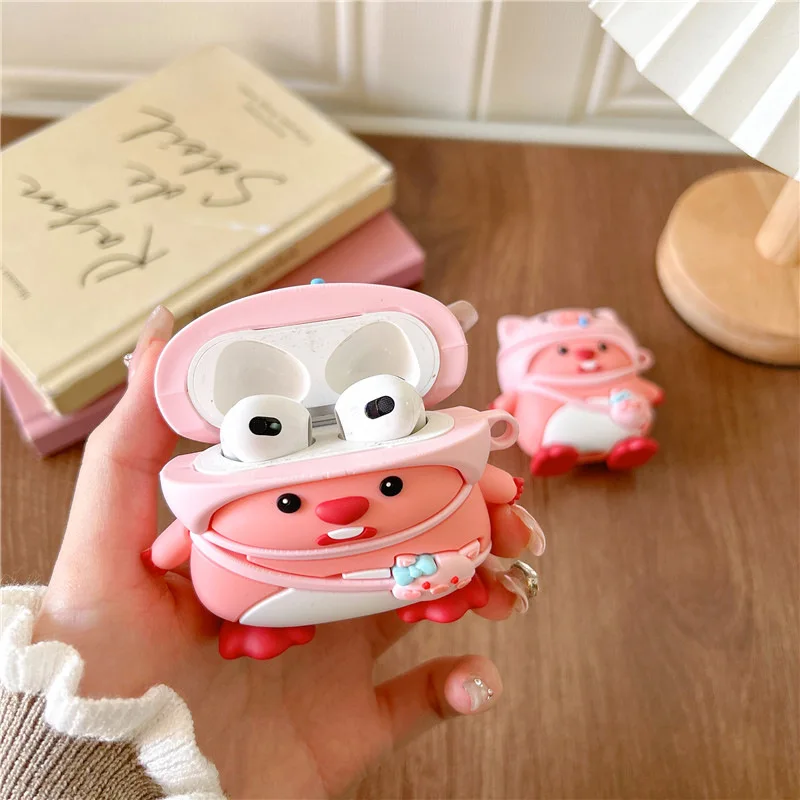 Nueva funda para auriculares Loopy Pig Cute Beaver para Airpods Pro 1 2 ...