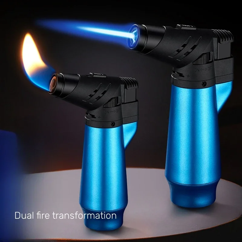 Metal-Windproof-Turbine-Torch-Butane-Gas-Blue-Flame-Ignition-Gun ...