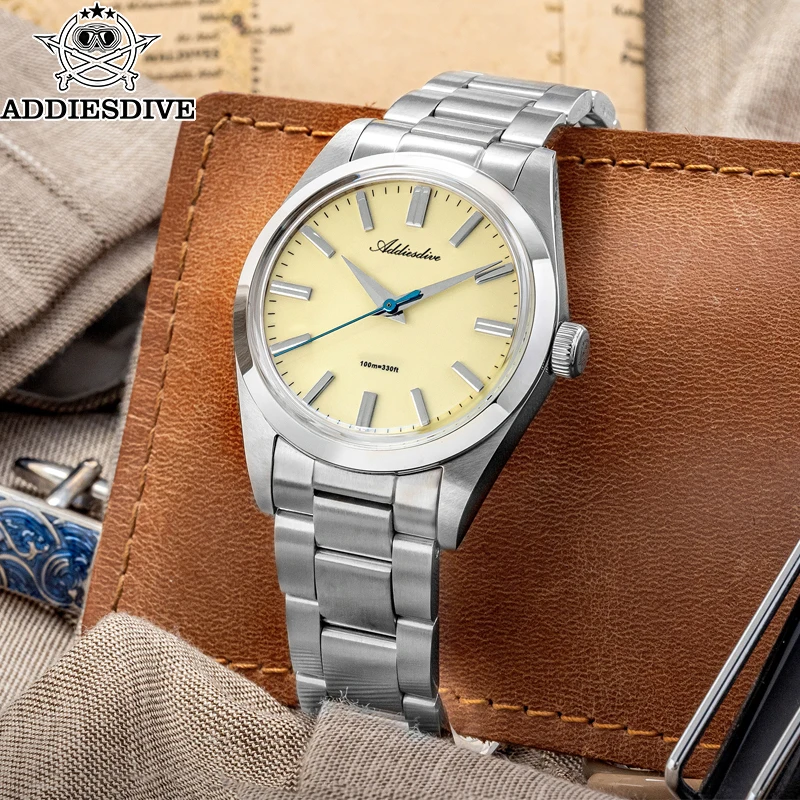 ADDIESDIVE NEW Quartz Watch Luxury Sapphire Stainless Steel Simple ...