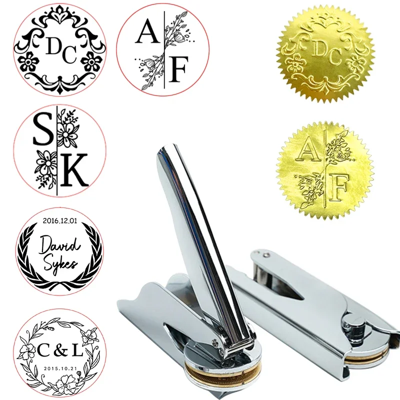 Wedding-Embossed-Stamp-Personalized-LOGO-Custom-with-Your-Own-Design ...