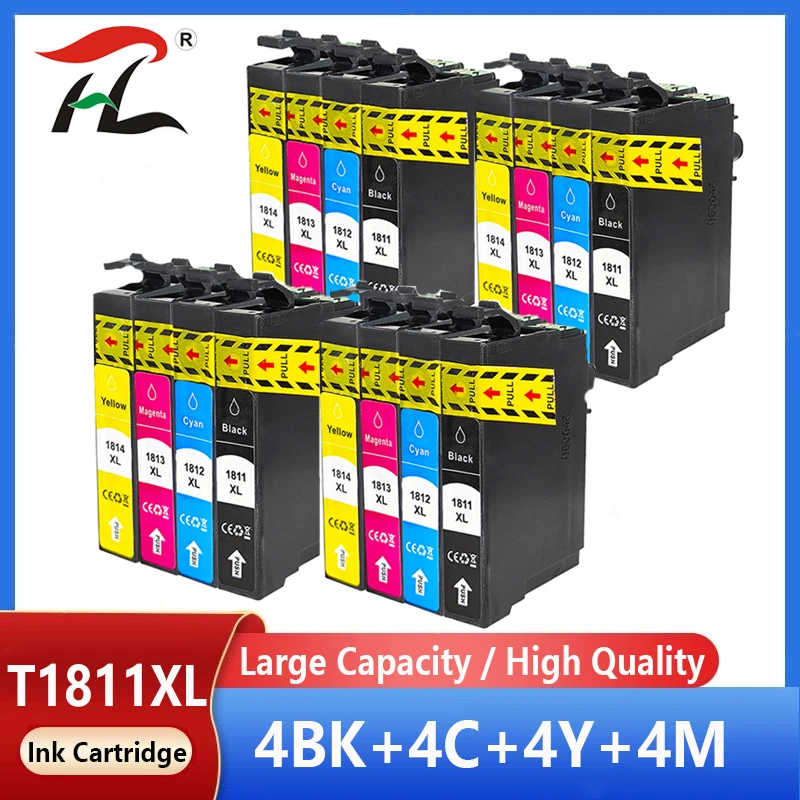 Ink Cartridges For Compatible Epson 18xl T1811 T1814 For Epson Xp-415 ...
