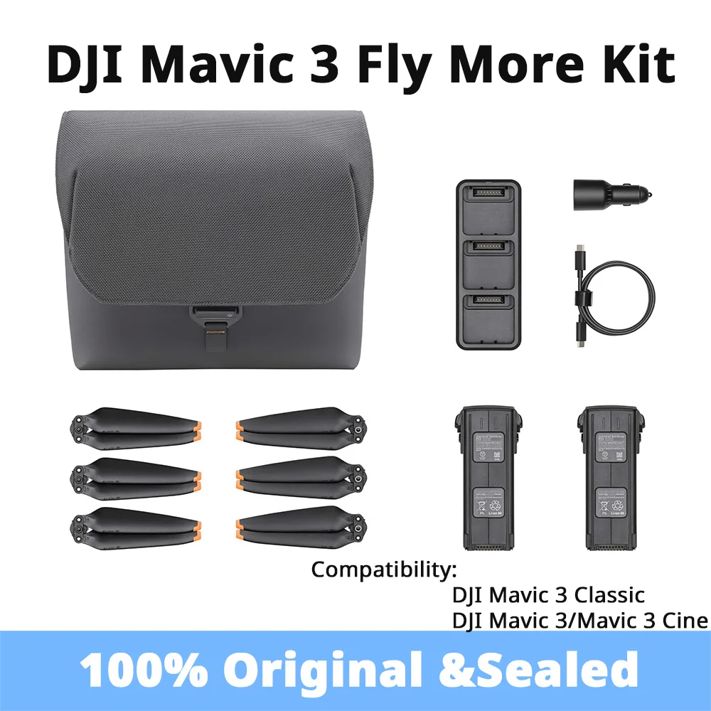 DJI Mavic 3 Fly More Kit Includes two batteries 100W Battery Charging ...