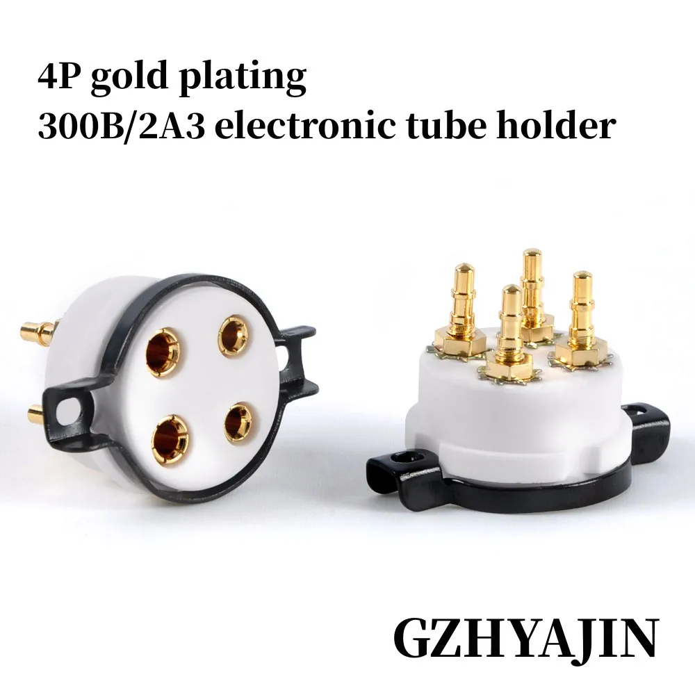 4P gold-plated reference CMC ceramic tube holder 4P gold-plated 300B ...