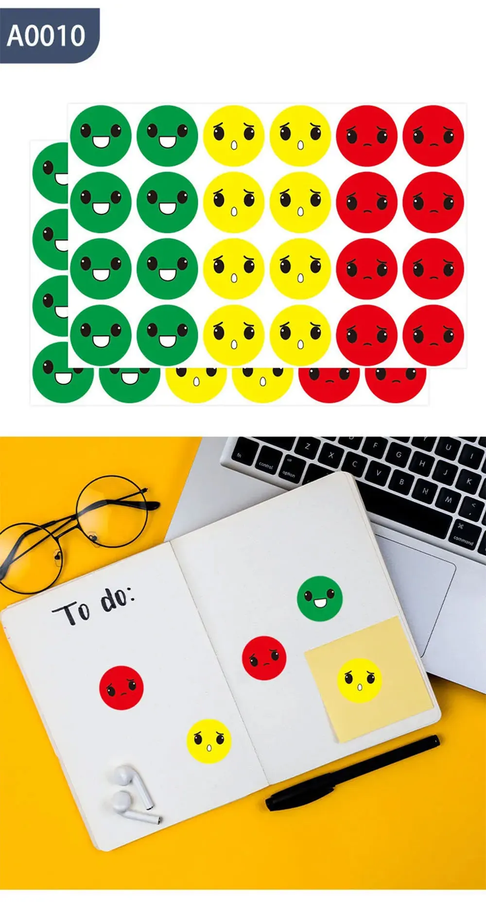 Happy/Sad Face Behavior Emotion Stickers 18 Styles Face Decals Behavior ...