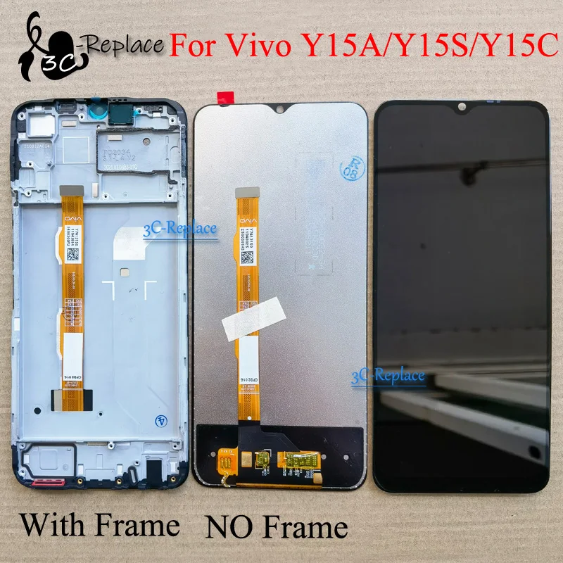 Original Black 6.51inch For Vivo Y15A Y15S Y15C V2120 V2147 V2134 LCD Display Touch Screen ...