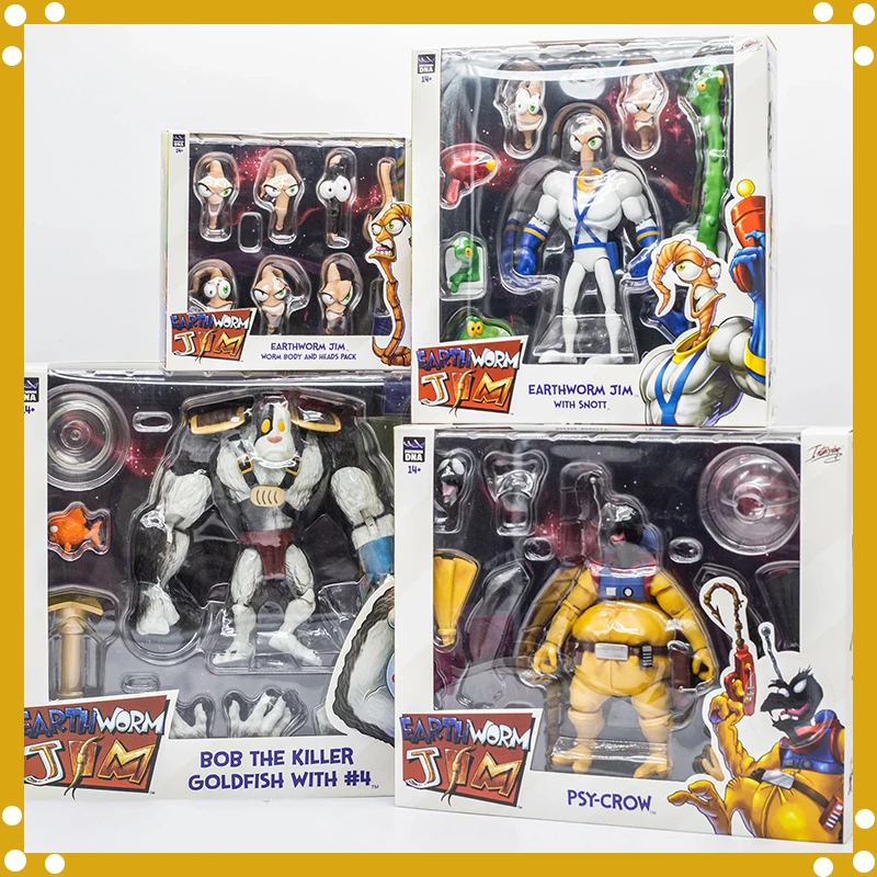 Pdna-1-12-Earthworm-Jim-anime-Action-Figure-Psy-Crow-Snot-Worm-Body-Jim ...