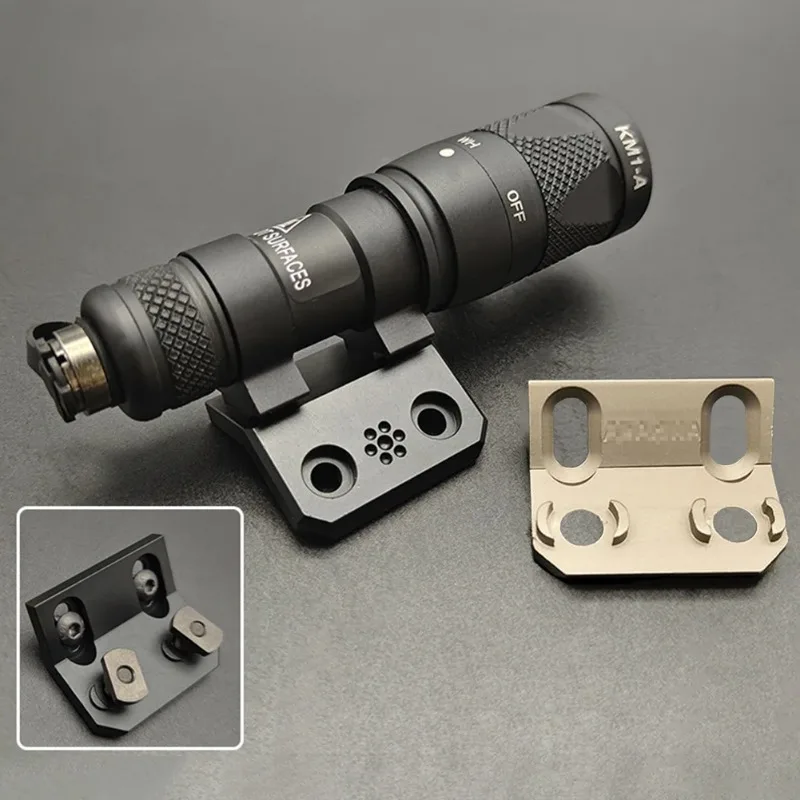 Molle-M300-M600-Flashlight-Base-MLOK-Side-Mounting-Bracket-Rail-CNC ...