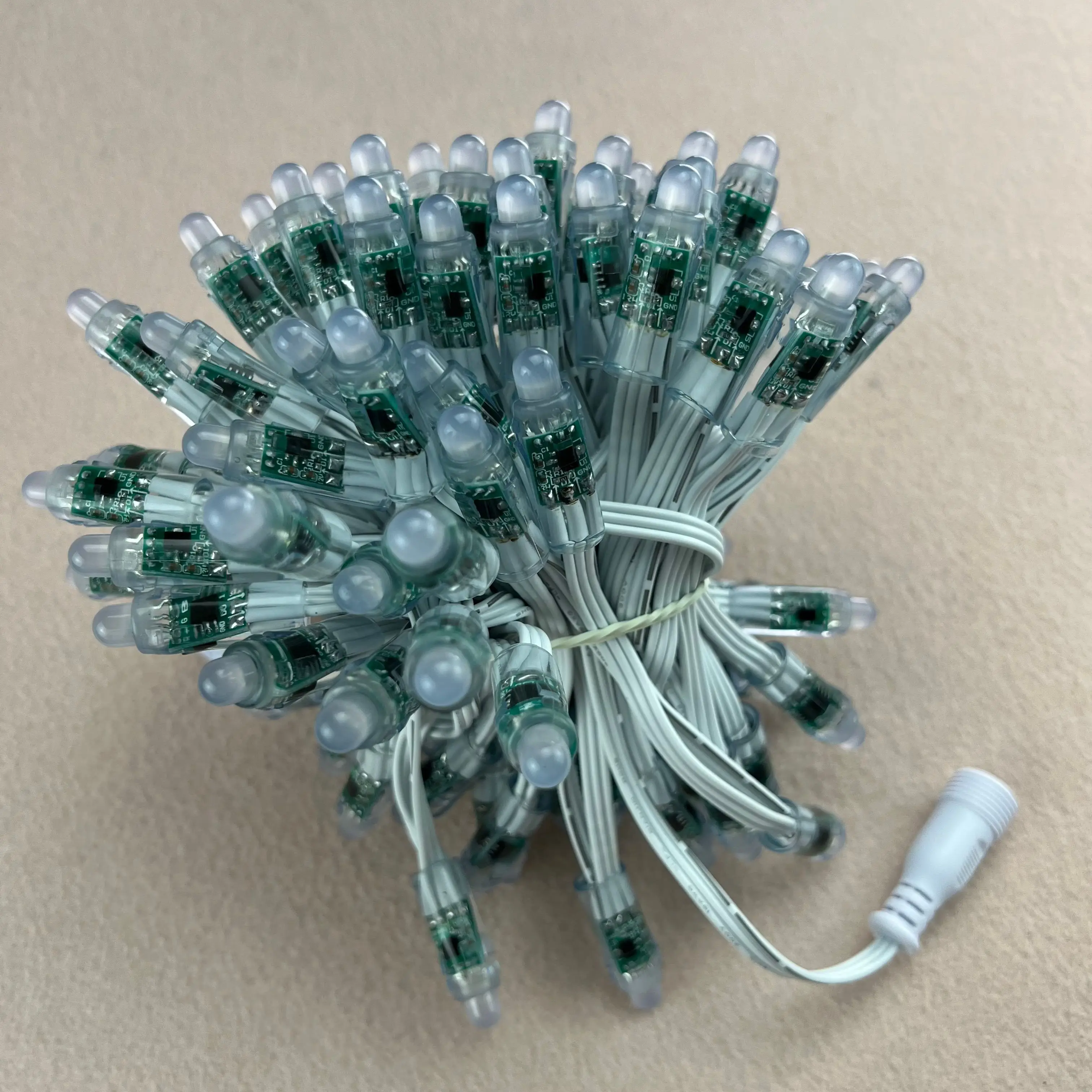 4-inches-10cm-50pcs-set-DC12V-bullet-regulated-12mm-WS2811-RGB-led ...