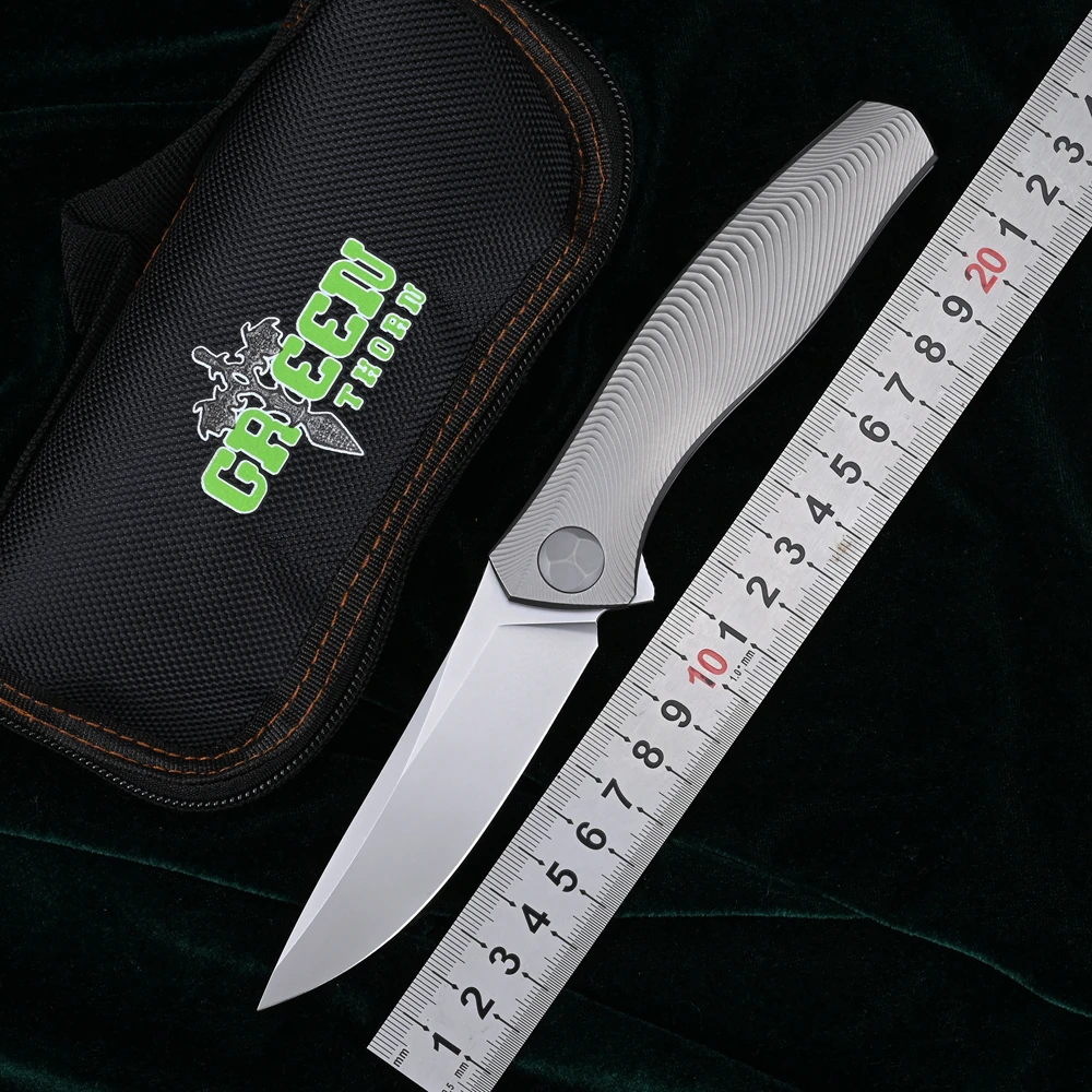 Green-Thorn-BIo-Folding-Knife-VG10-Blade-TC4-titanium-Camping-Hunting ...