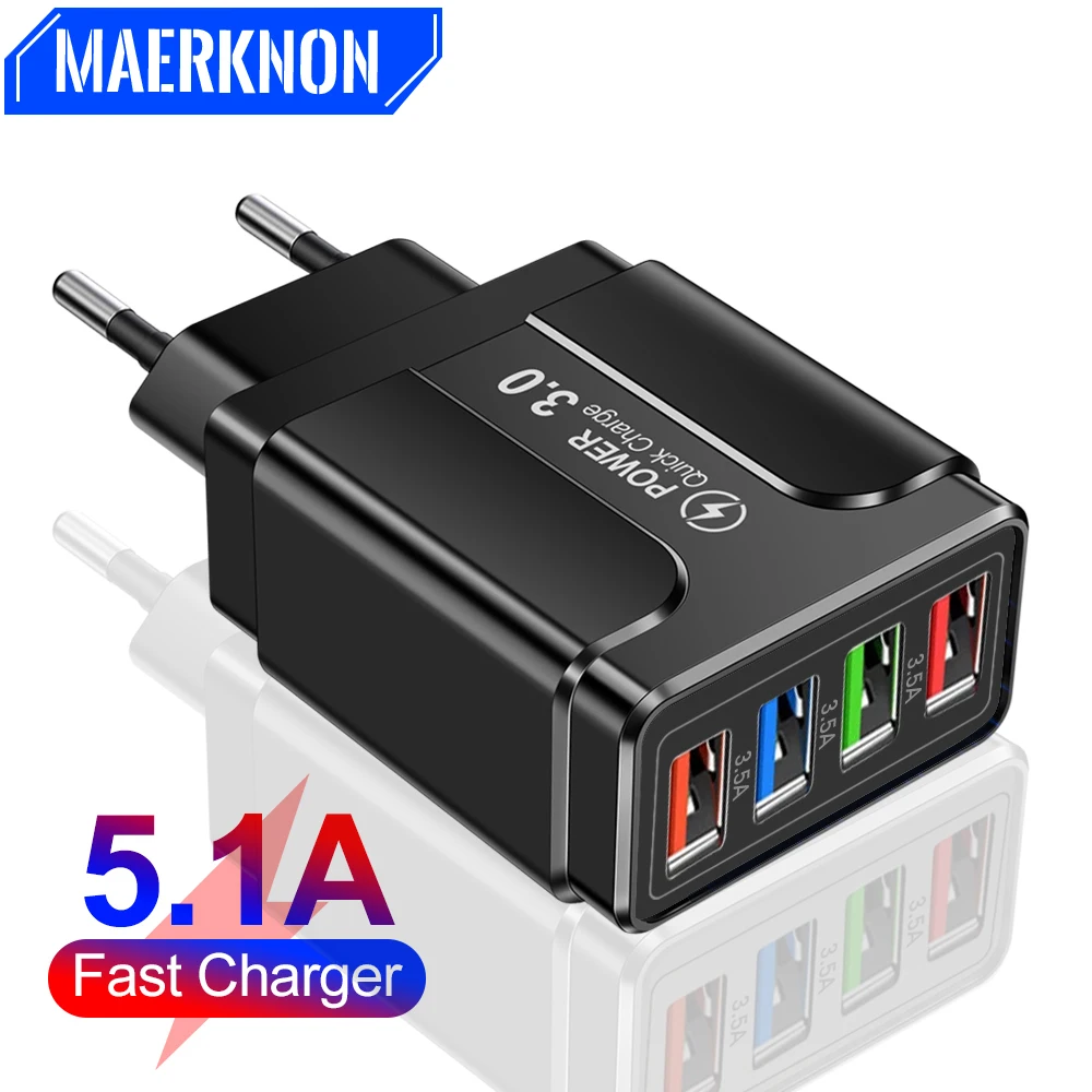 48W-USB-Charger-4-Ports-Quick-Charge-3-0-4-0-Universal-Wall-Mobile ...