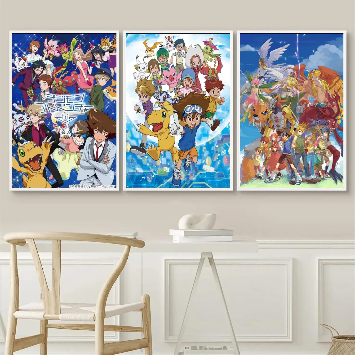 Póster de Anime Digimon Adventure, arte de pared, carteles de lienzo ...