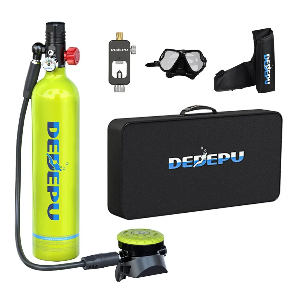 DEDEPU 1L S5000A Backup Air and Oxygen Tank Kit – 20-25 Minutes Diving ...