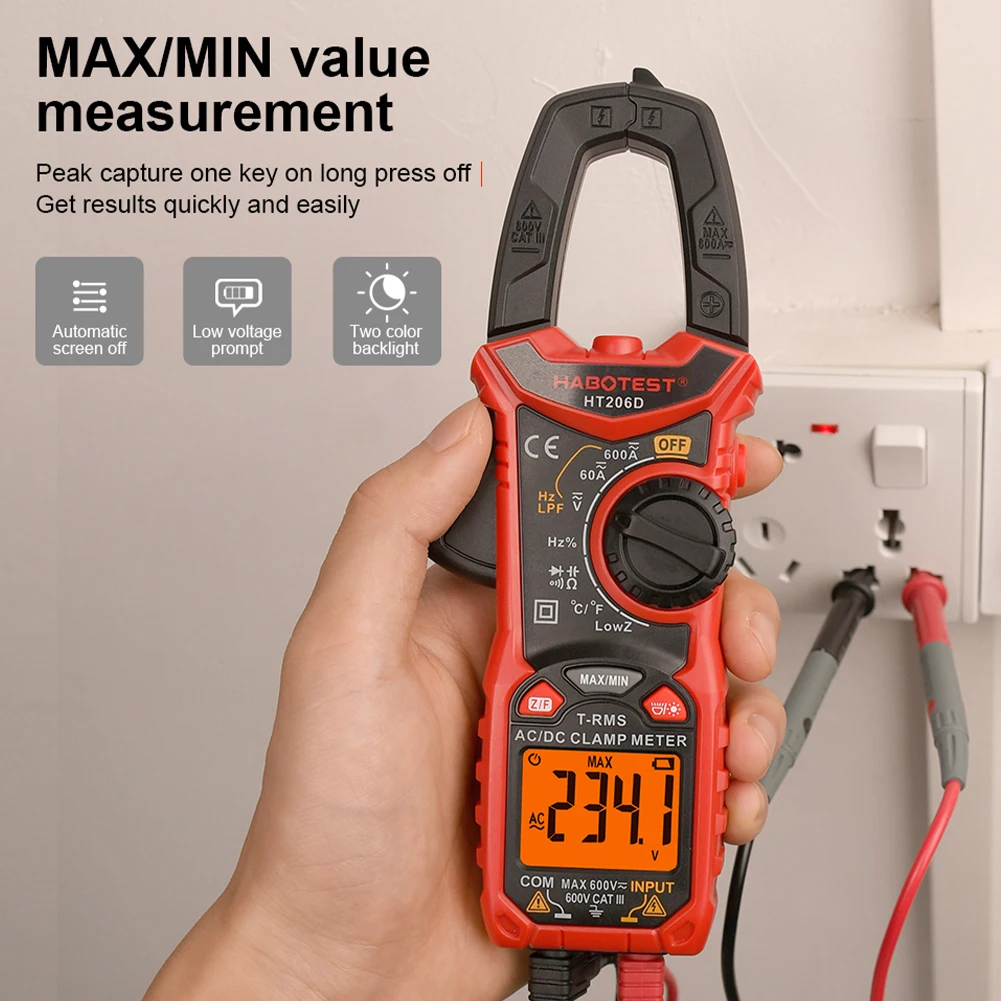 Digital Clamp Meter Amperometric Clamp Meter Pliers Ammeter Voltage ...