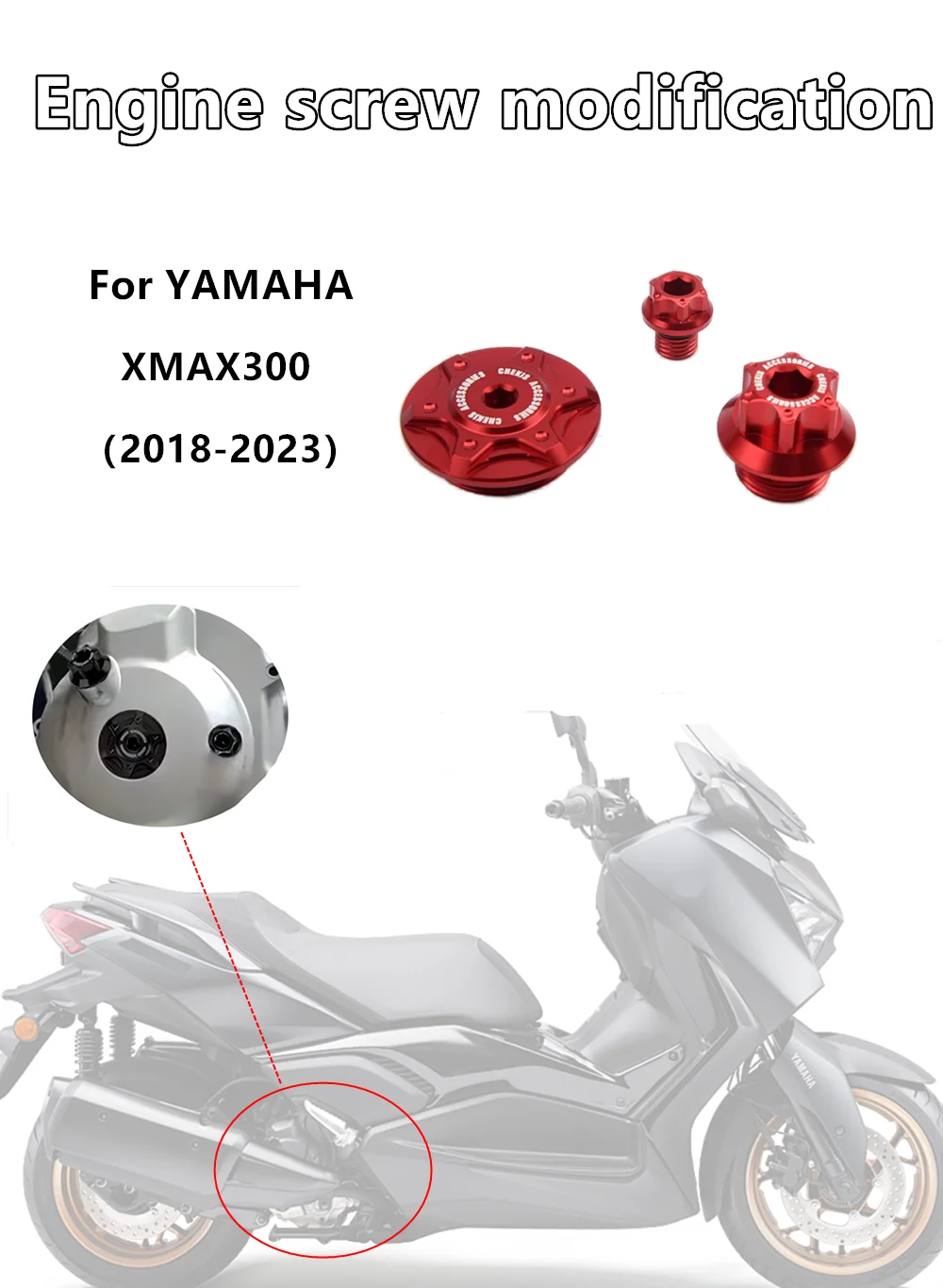 For-Yamaha-XMAX300-Xmax-300-XMAX250-Screw-Gear-Oil-Tank-Cover-Screw ...