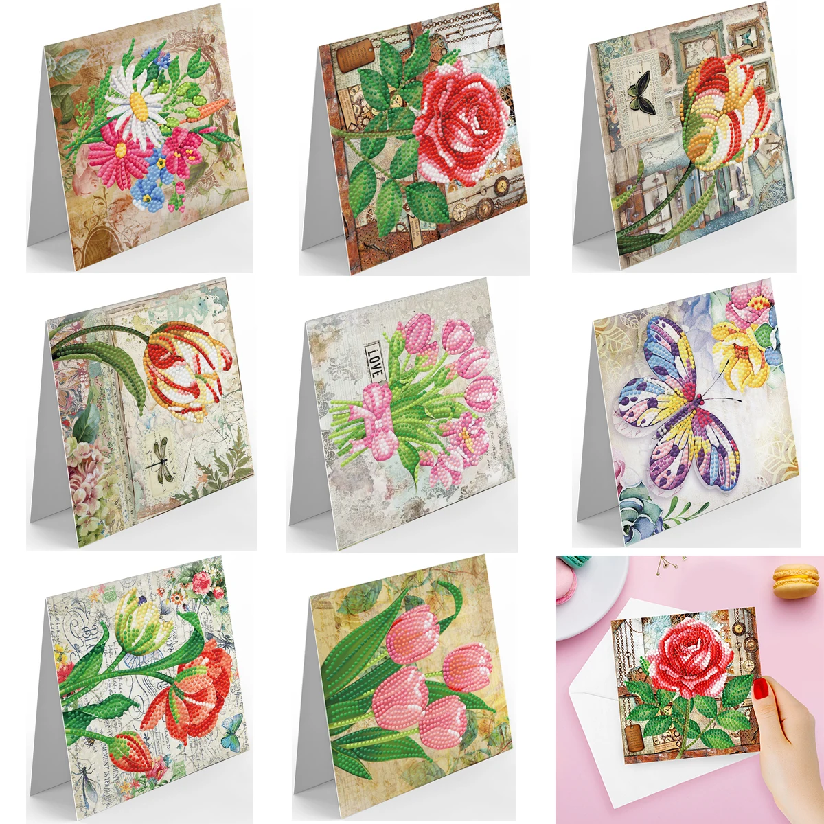 DIY-Diamond-Painting-Greeting-Cards-Vintage-Floral-Digital-Diamond ...