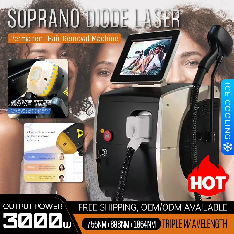 Soprano-Diode-Laser-SHR-Hair-Removal-Machine-Ice-Cooling-Painless ...