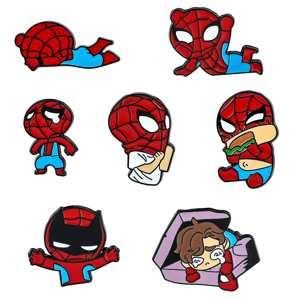 Superhero-Spiderman-Pins-Brooch-Marvel-Avengers-Badge-Brooch-for-Jacket ...