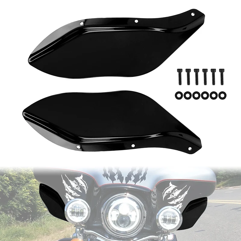Motorcycle Black Fairing Air Deflector Side Wing Deflector Windshield ...