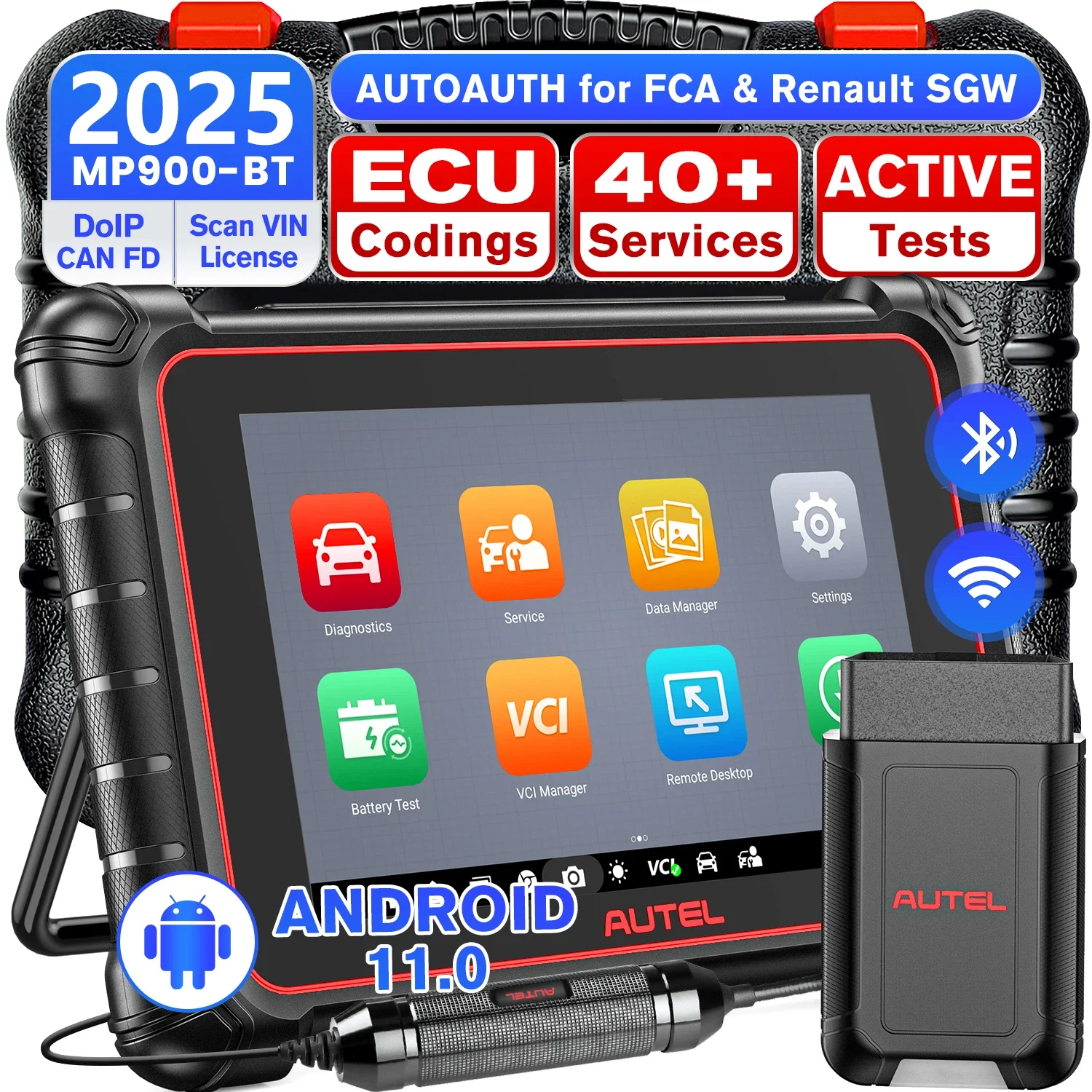 Autel MaxiPRO MP900-BT Car Diagnostic Tools ECU Coding DoIP/CA NFD ...
