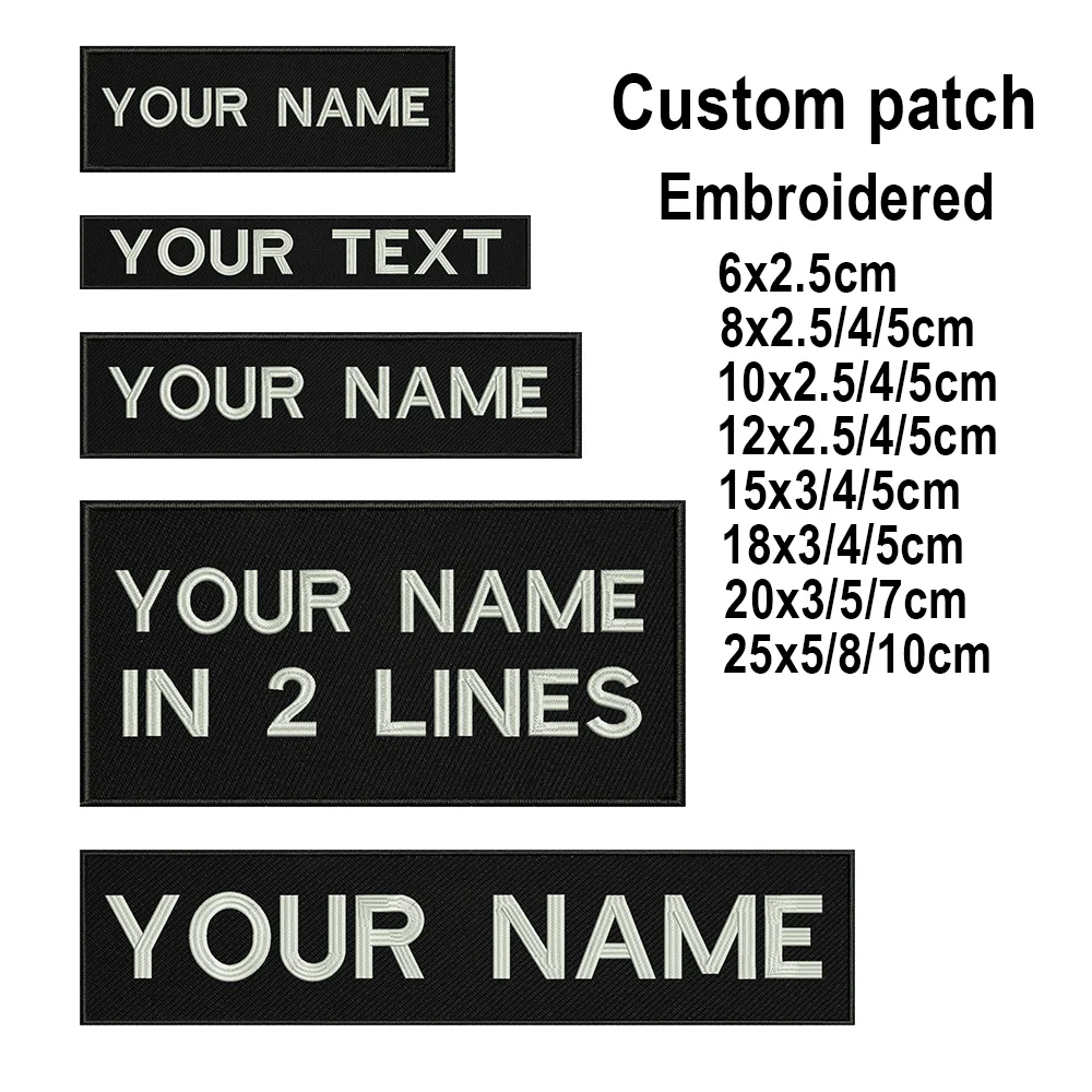 Custom-Big-Size-Patches-Personalized-Name-Embroidered-Patch-Stripes ...
