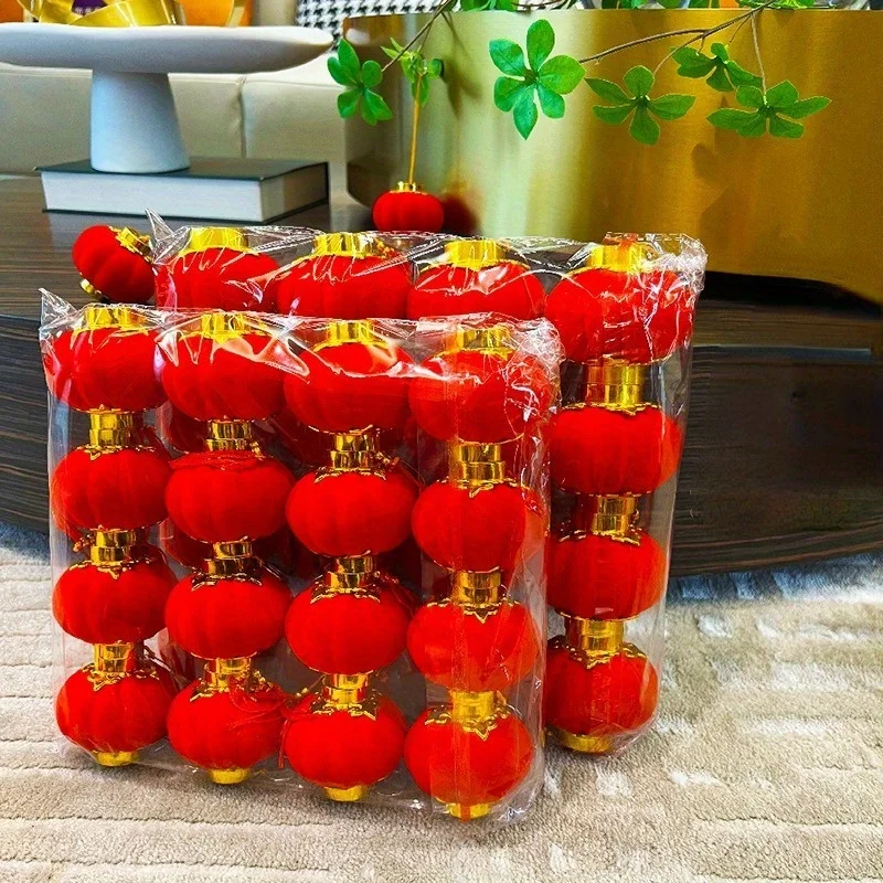 30 Pcs/set Small Red Lanterns Shopping Malls Bonsai Outdoor Pendants ...