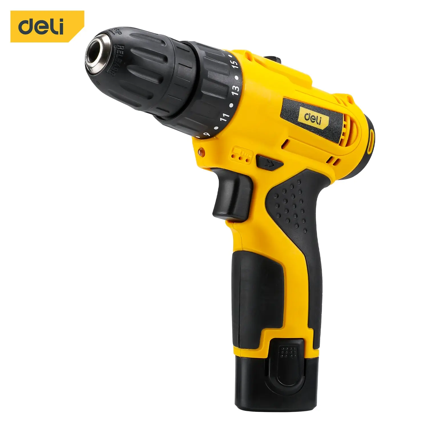 DELI-12V-Lithium-Lon-Cordless-Drill-10mm-Chuck-Capacity-Two-Gear-Speed ...