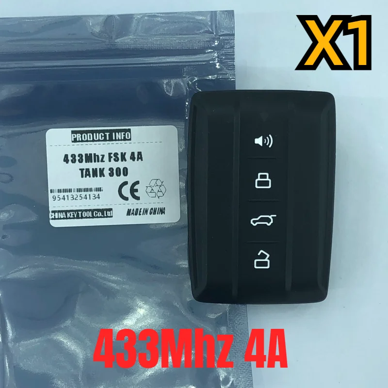 OEM-4-Buttons-433Mhz-For-Great-Wall-GWM-TANK-300-Keyless-Smart-Remote ...