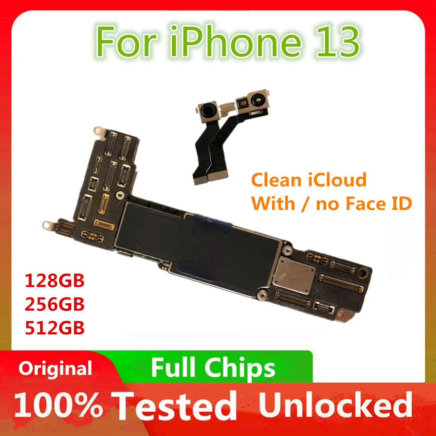 Original para o iphone 13 placa mãe com/sem rosto id limpo icloud ...