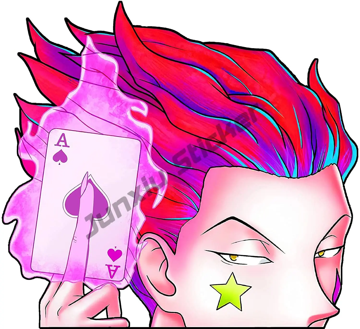 Hisoka Middle Finger Peeker- Peeking Funny Car Decals Stickers For ...