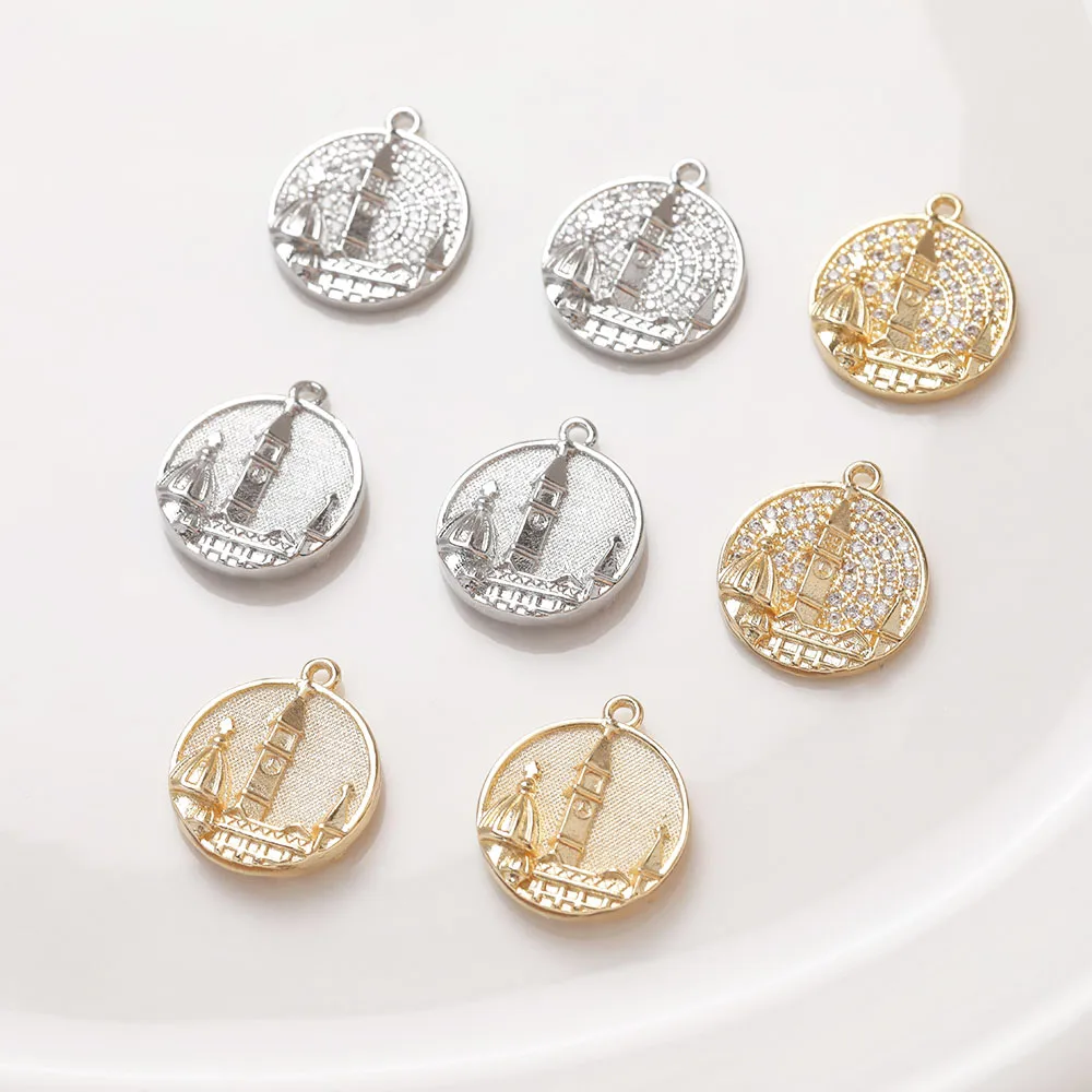 2PCS or Disk Charms Medallion Pendant Jewelry Findings Making Necklace ...