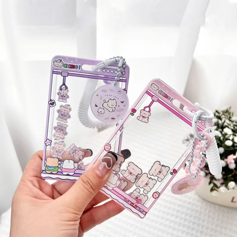 Cartoon Id Credit Card Holder Student Sliding Cover Card Holder Meal ...