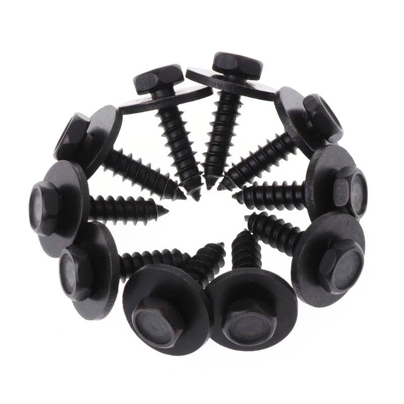 Parafusos-auto-roscantes-arruela-solta-cativa-cabe-a-preta-8mm-Hex-4 ...