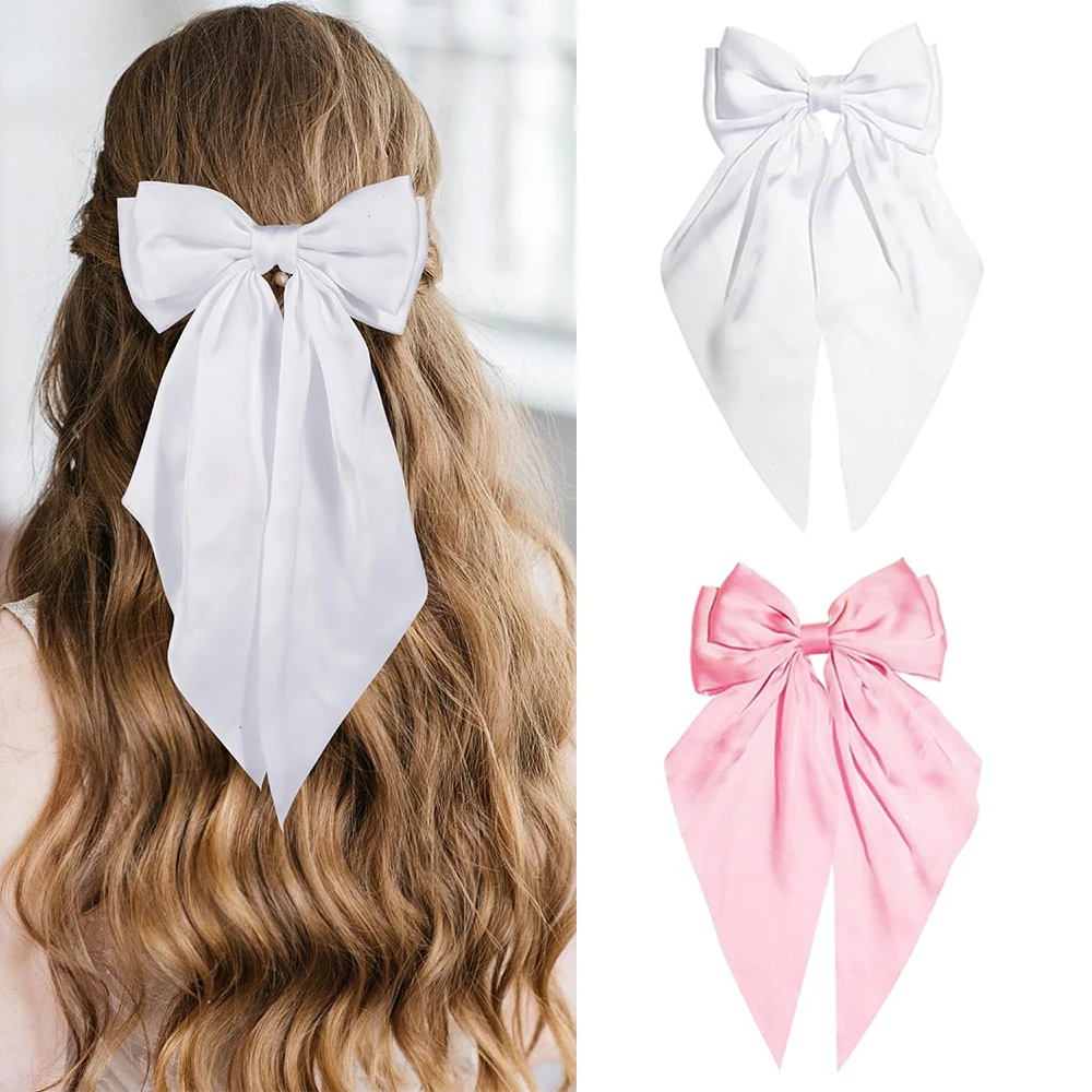 Hair-Bows-for-Girls-Ribbons-Pink-White-Black-Bow-Girls-Ribbon-Hair ...