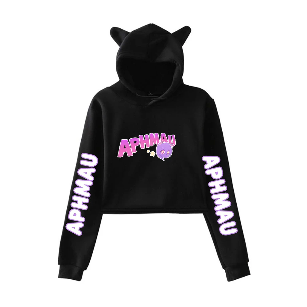 Men Hoodie Aphmau Logo Merch Print Cat Cropped Hoodies Women Girl Long ...
