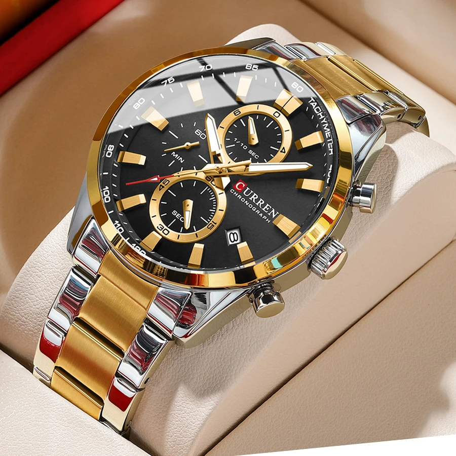 CURREN-Quartz-Chrono-Sport-Watch-Brands-for-Men-Stainless-Steel ...