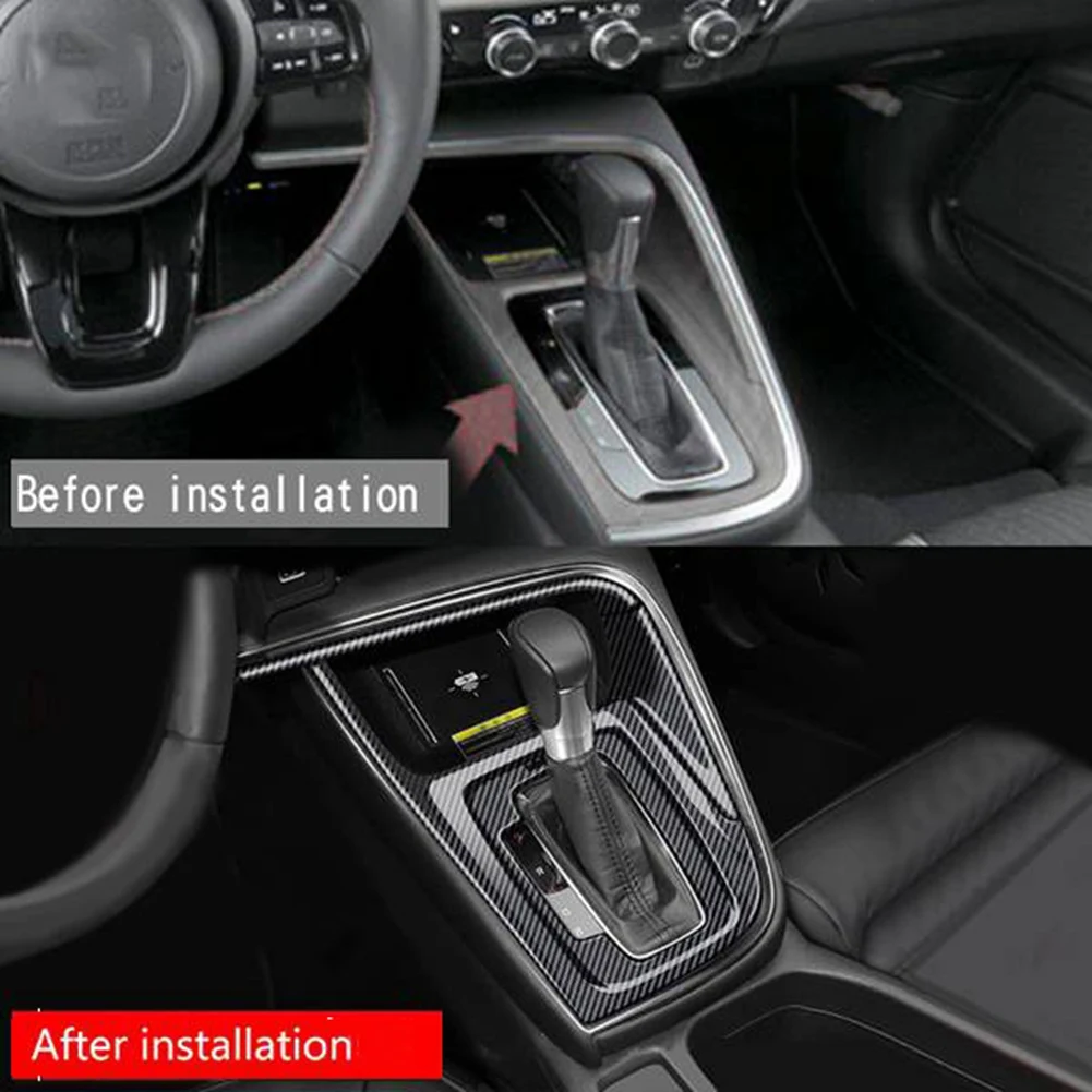 3Pcs Carbon Fiber Central Control Gear Shift Panel Decal Interior ...