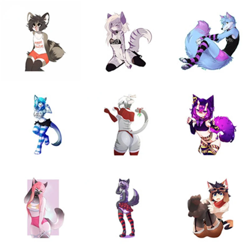 Femboy-Hooters-Furry-Cartoon-Car-Stickers-Vinyl-Waterproof-Graffiti ...