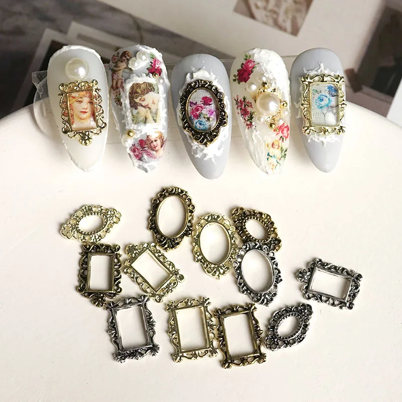 Nail Art Accessories Nail Frames Retro Baroque Metal Frame Quality 3d ...