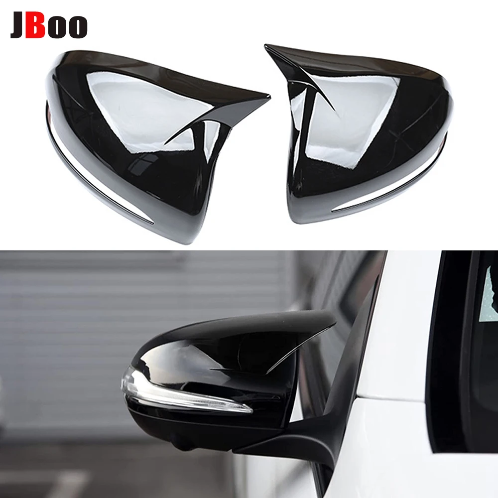 Car-Rearview-Mirror-Cover-Mirror-Caps-Carbon-Fiber-Horn-for-Mercedes ...