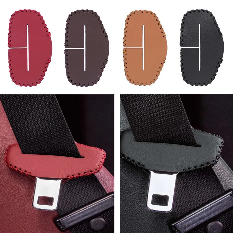 1-2pcs-Car-Seatbelt-Buckle-Protective-Cover-Leather-Anti-scratch-r ...