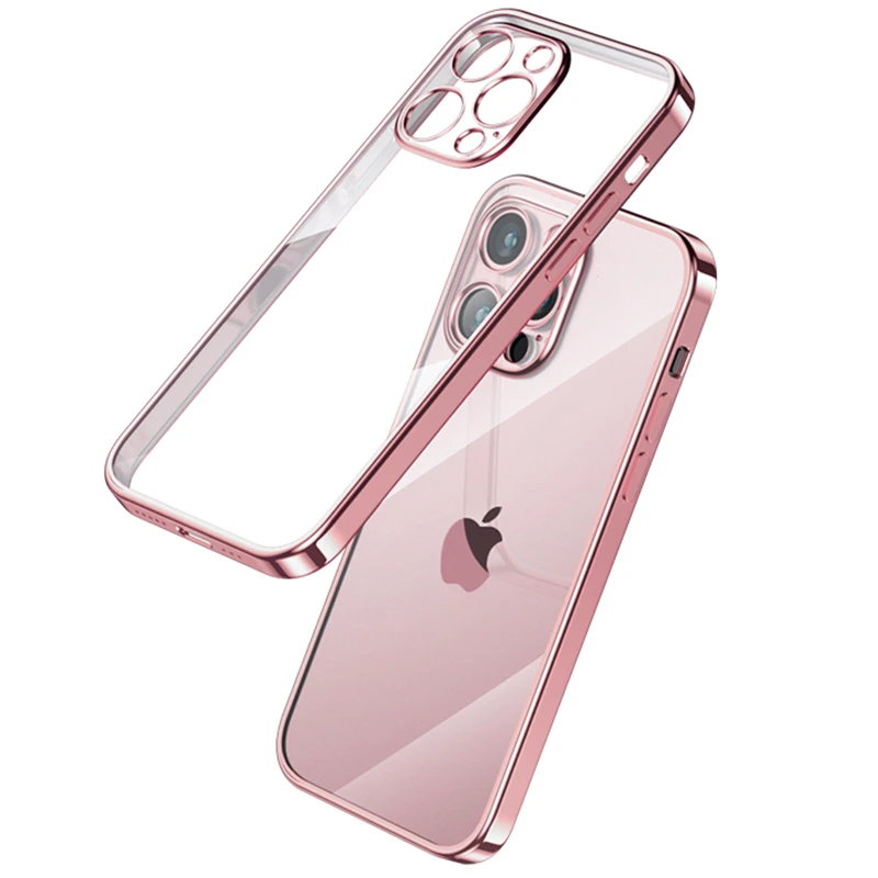 Luxury Plating Square Frame Case For iPhone 11 12 13 Pro Max mini X XR XS 7 8 6S Plus SE 3 ...